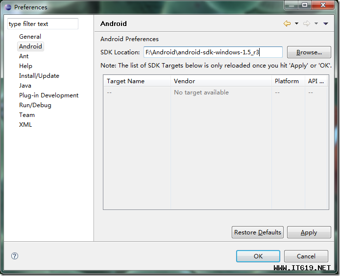 Windows7部署Android开发环境傻瓜式教程(Eclipse+ADT)- IT开发者百科 - Powered by IT619.NET!